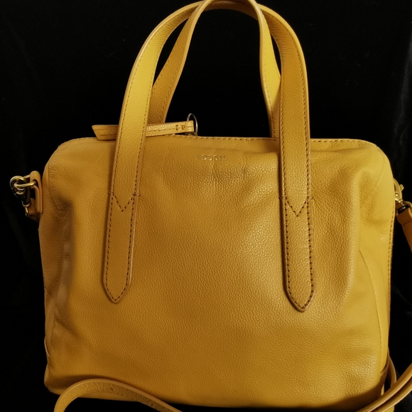 Fossil | Bags | Fossil Yellow Sydney Satchel | Poshmark